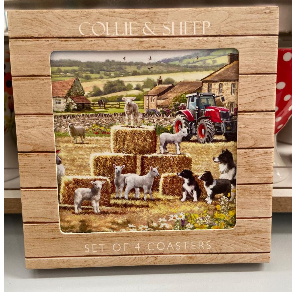 COLLIE AND SHEEP COASTER SET 2024 95927 – Inishowen Co-Op