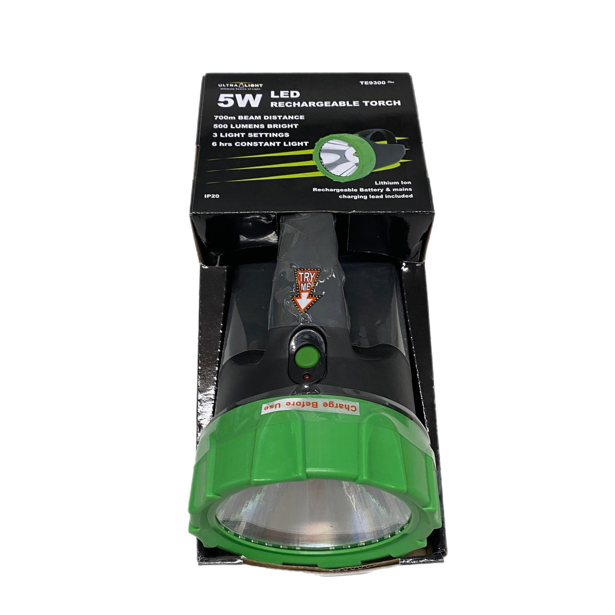 ULTRALIGHTPAL RECHARGEABLE TORCH 9300L – Inishowen Co-Op