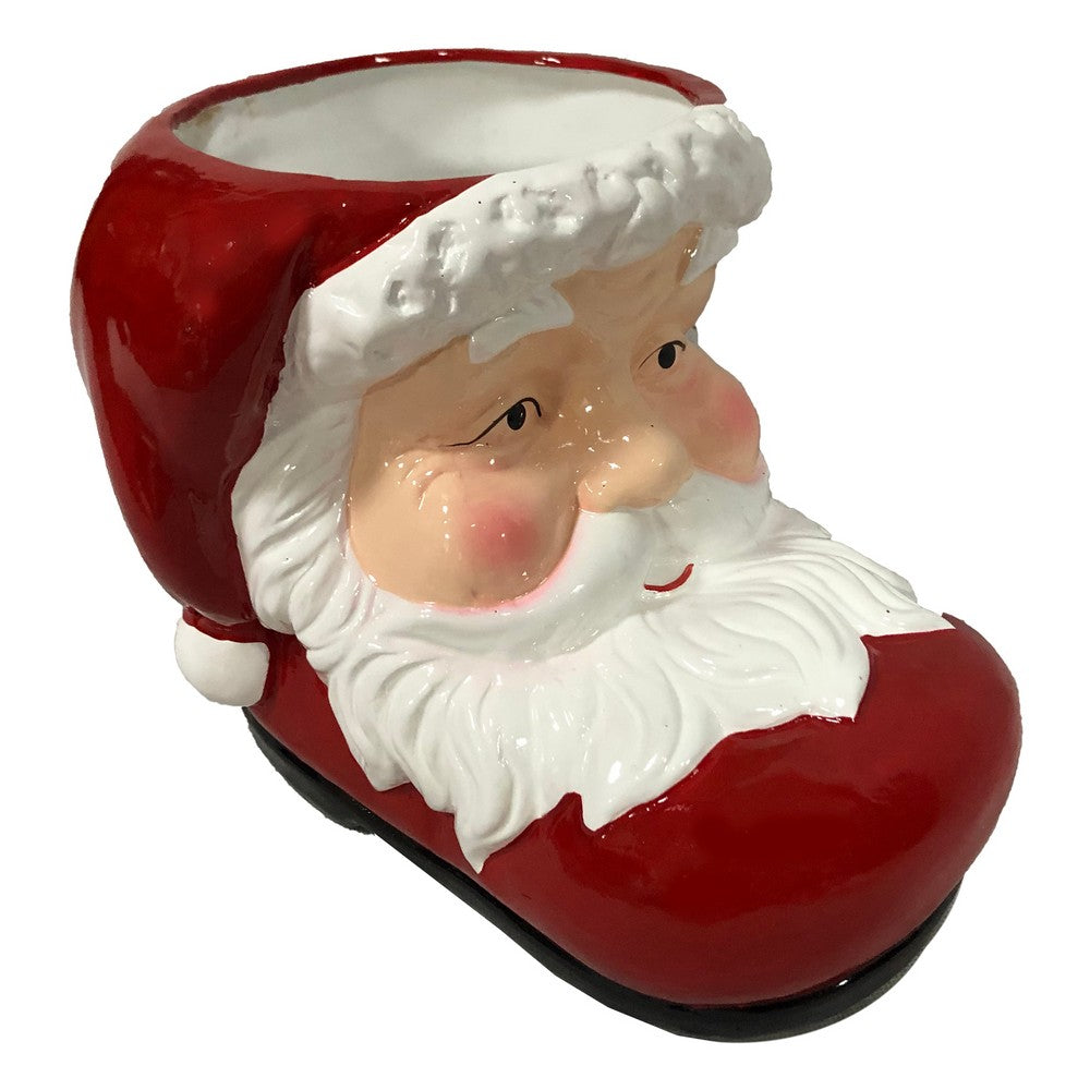 Ceramic large santa boots planter LxWxH cm 26x19x21 – Inishowen Co-Op