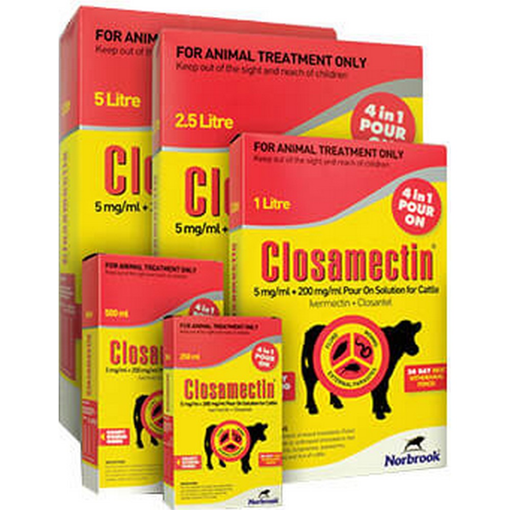 2.5Lt Closamectin Cattle Pour On (Approx 41 Cows) – Inishowen Co-Op